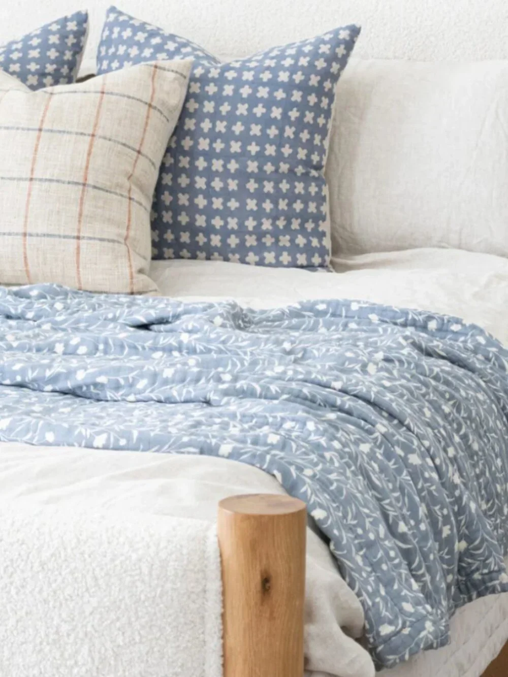 Saranoni | Bedding | Saranoni Bamboo Rayon Muslin Xl 4 Layer Quilt Blue ...